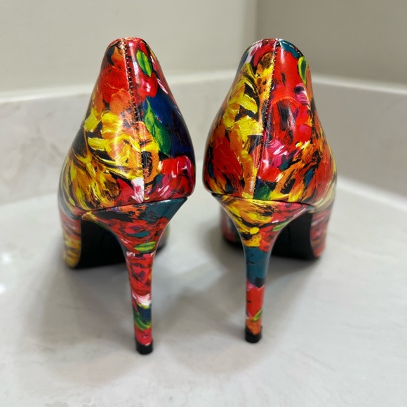 Brash | Shoes | Brash Women Karah Dorsay Shoes Yellow Floral Pointed ...